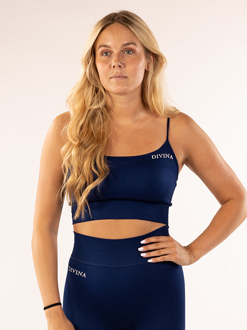 Ribbed Sport BH "Novi" Navy – divinasports.com